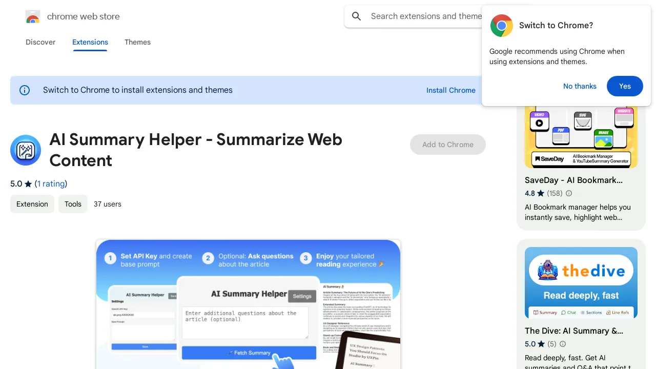 AI Summary Helper - BestofAI